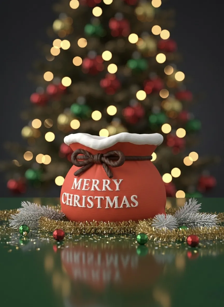 Christmas Gift Bag Decoration - Free 3D Print Model - MakerWorld