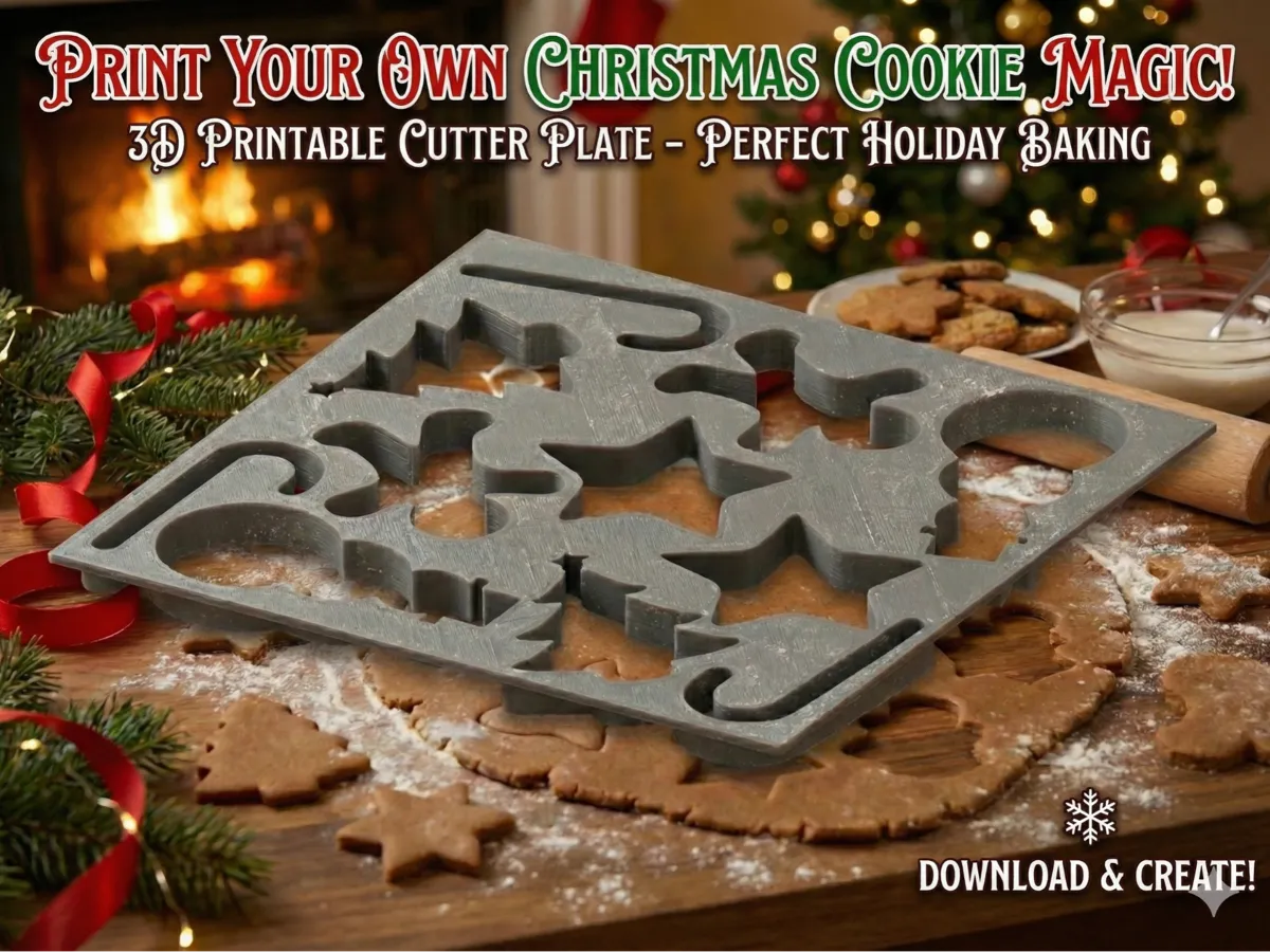 Christmas Cookie Cutter Sheet - Free 3D Print Model - MakerWorld