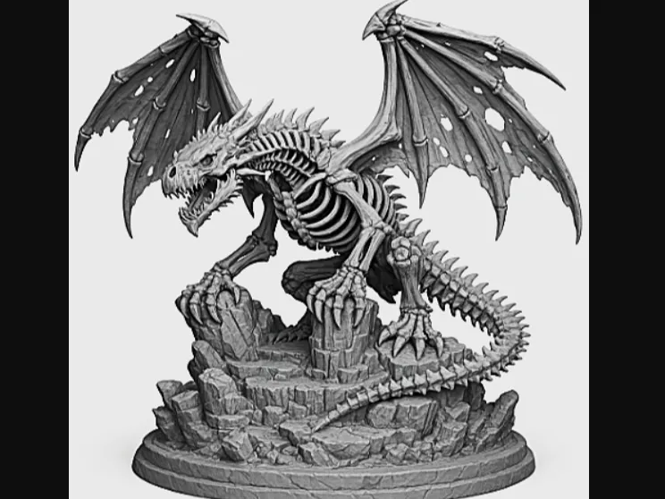 Skeleton Dragon - Free 3D Print Model - MakerWorld