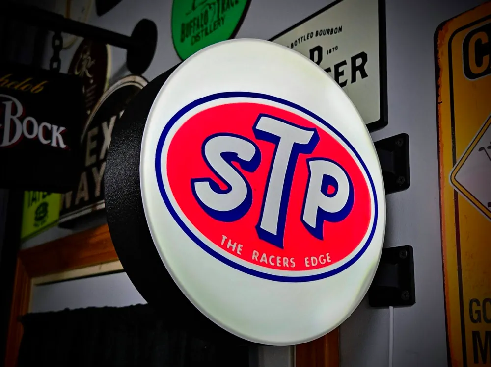 STP ~ 2-Sided Gas Station Lightbox Sign - Free 3D Print Model - MakerWorld