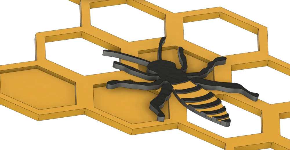 Bees and honeycomb by HroshiPrint - MakerWorld