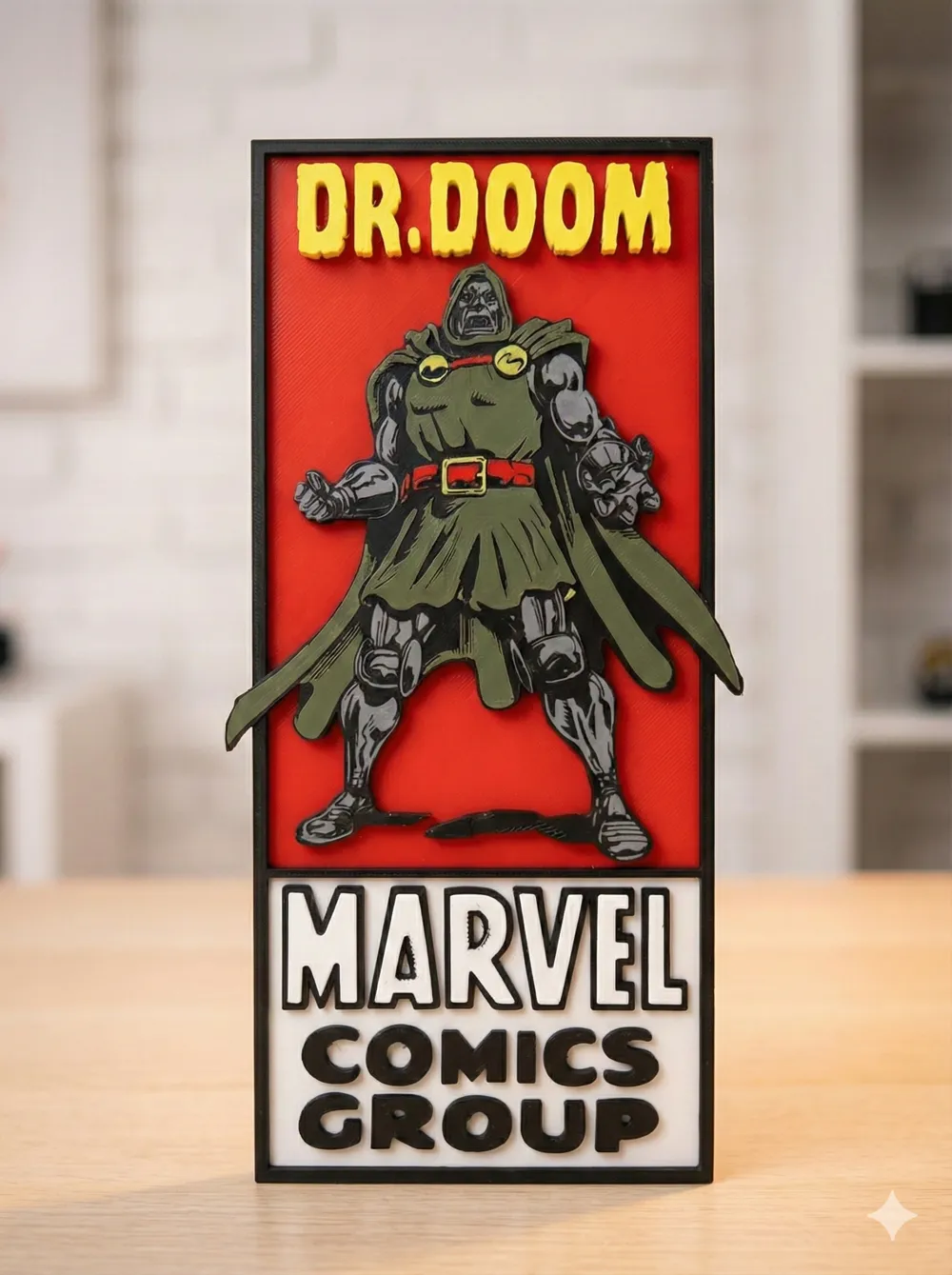 Dr Doom Marvel Corner Box - Comic decoration - Free 3D Print Model ...