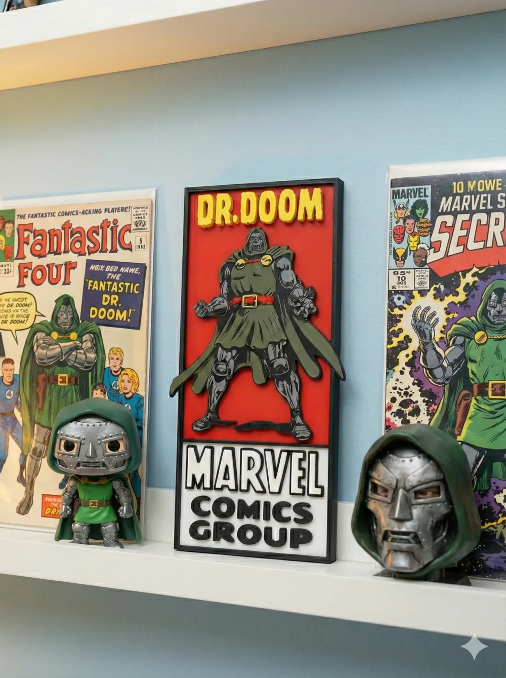 Dr Doom Marvel Corner Box - Comic decoration - Free 3D Print Model ...