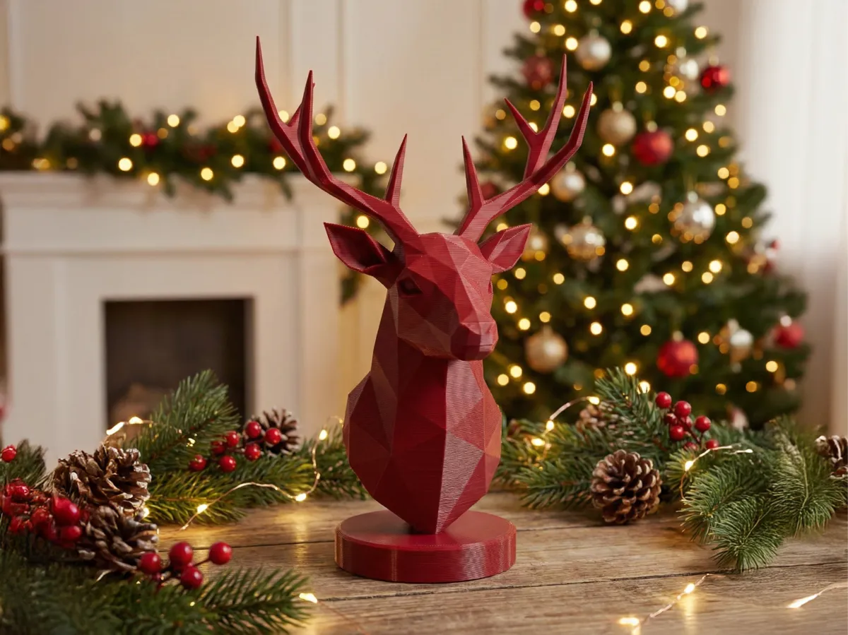 Low Poly Reindeer Bust by Dr.D MakerWorld: Download Free 3D Models