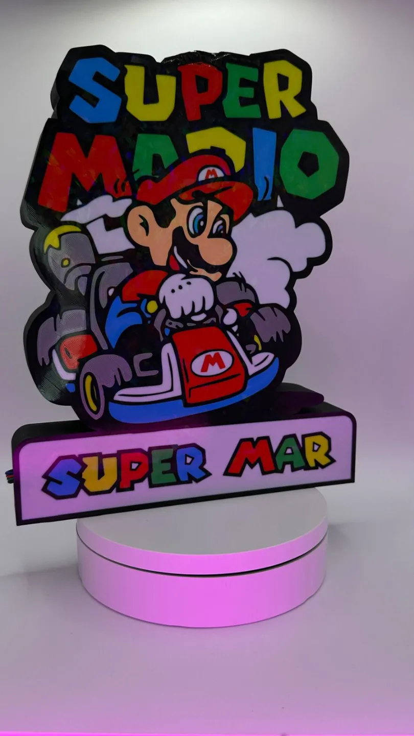 Mario Kart lamp with editable name. by CREARTES_3D - MakerWorld