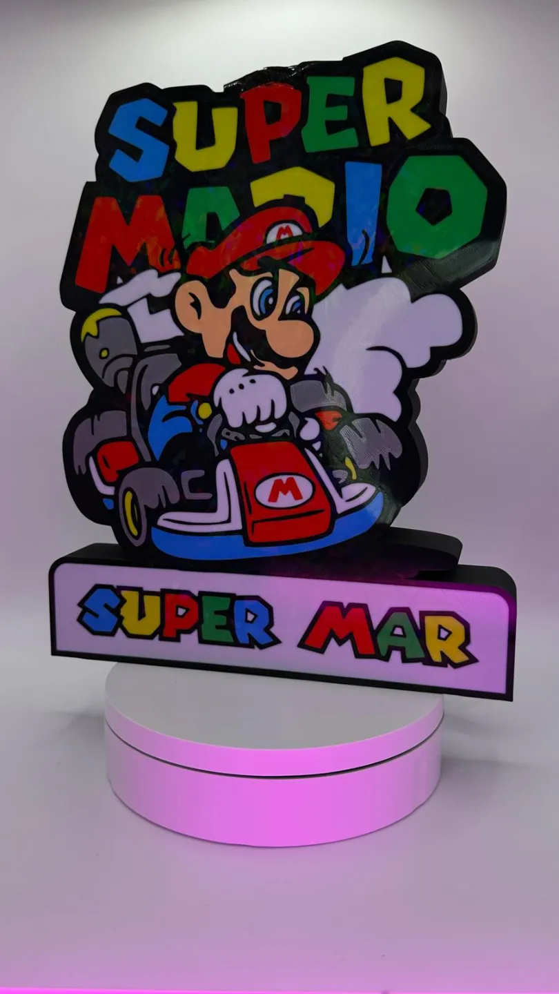 Mario Kart lamp with editable name. by CREARTES_3D - MakerWorld