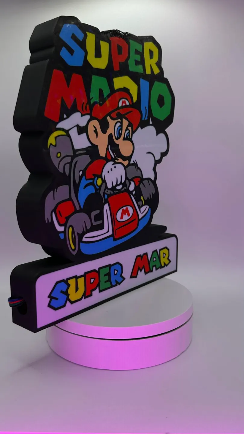 Mario Kart lamp with editable name. by CREARTES_3D - MakerWorld