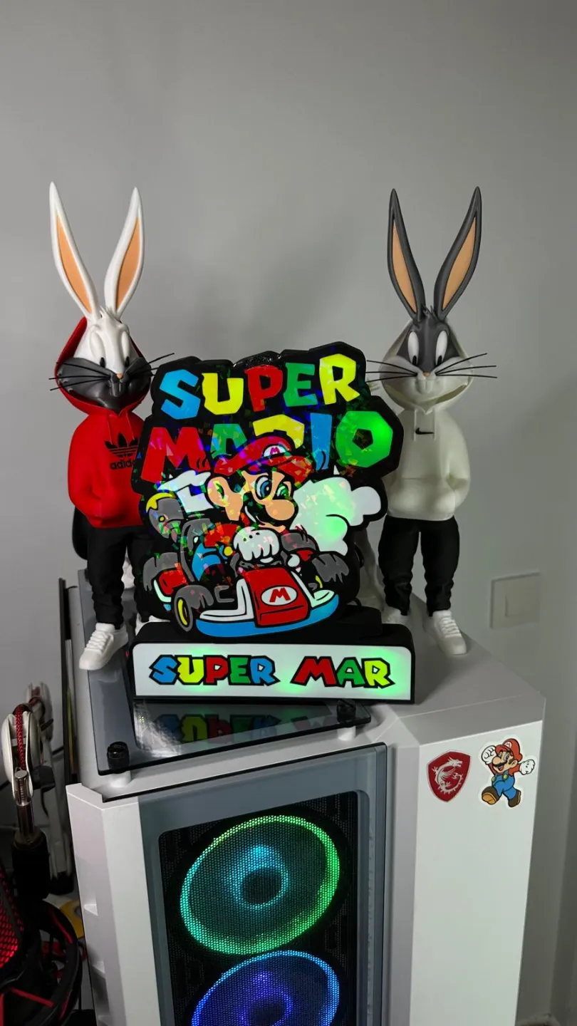Mario Kart lamp with editable name. by CREARTES_3D - MakerWorld