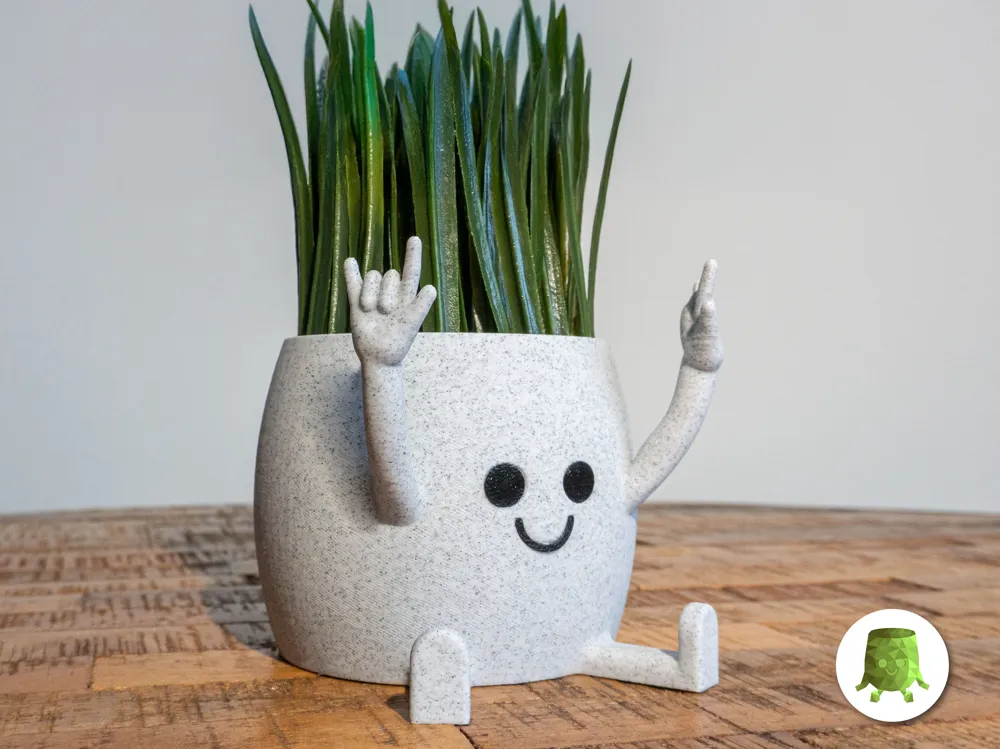 Happy Sitting Pot Rock N Roll Hand by TomoDesigns MakerWorld: Download Free 3D Models