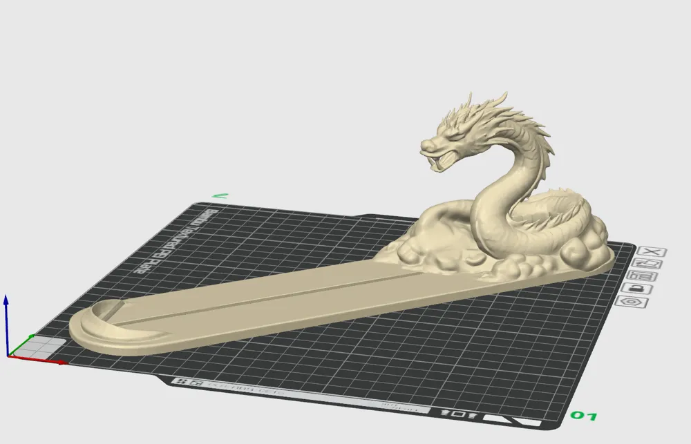 Dragon Guard Zen Incense Stick Holder - Free 3D Print Model - MakerWorld