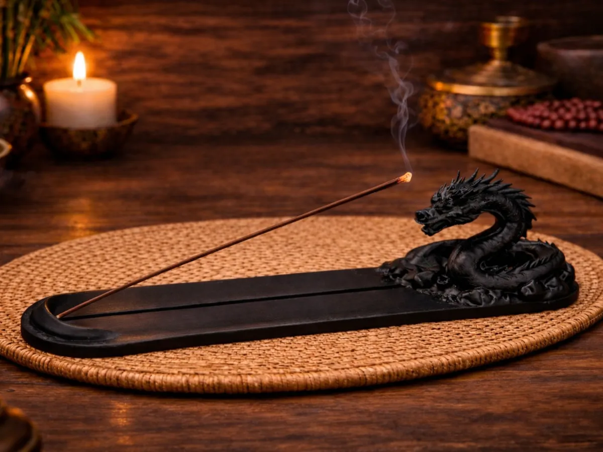 Dragon Guard Zen Incense Stick Holder - Free 3D Print Model - MakerWorld