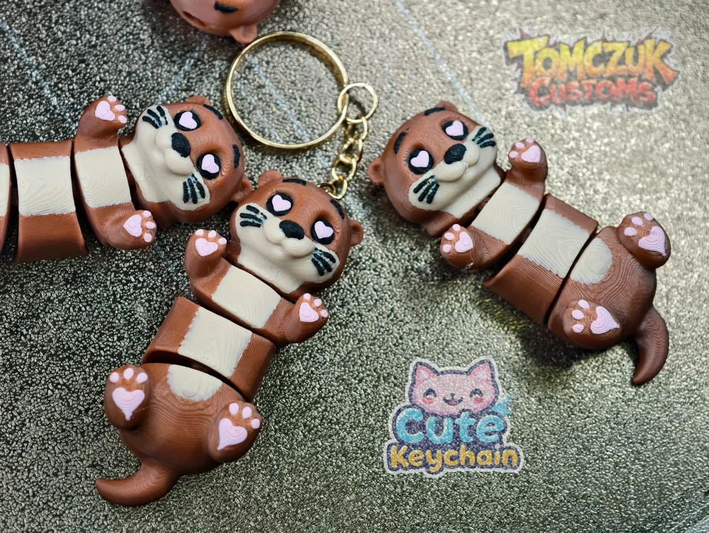 Cute Otter Keychain - Free 3D Print Model - MakerWorld