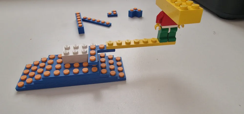 Lego brick corner (Corner Brick) 1-row/flat - Free 3D Print Model ...