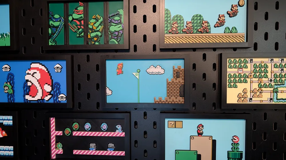 Super Mario Bros. - Flag Pole Jump Wall Art - Free 3D Print Model ...