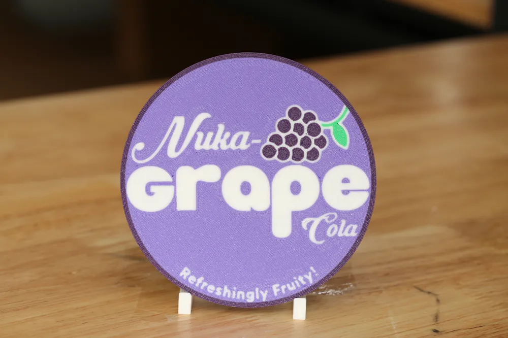 Nuka Cola Grape Fallout Video Game Round Coaster by The 3D Print Smiths ...