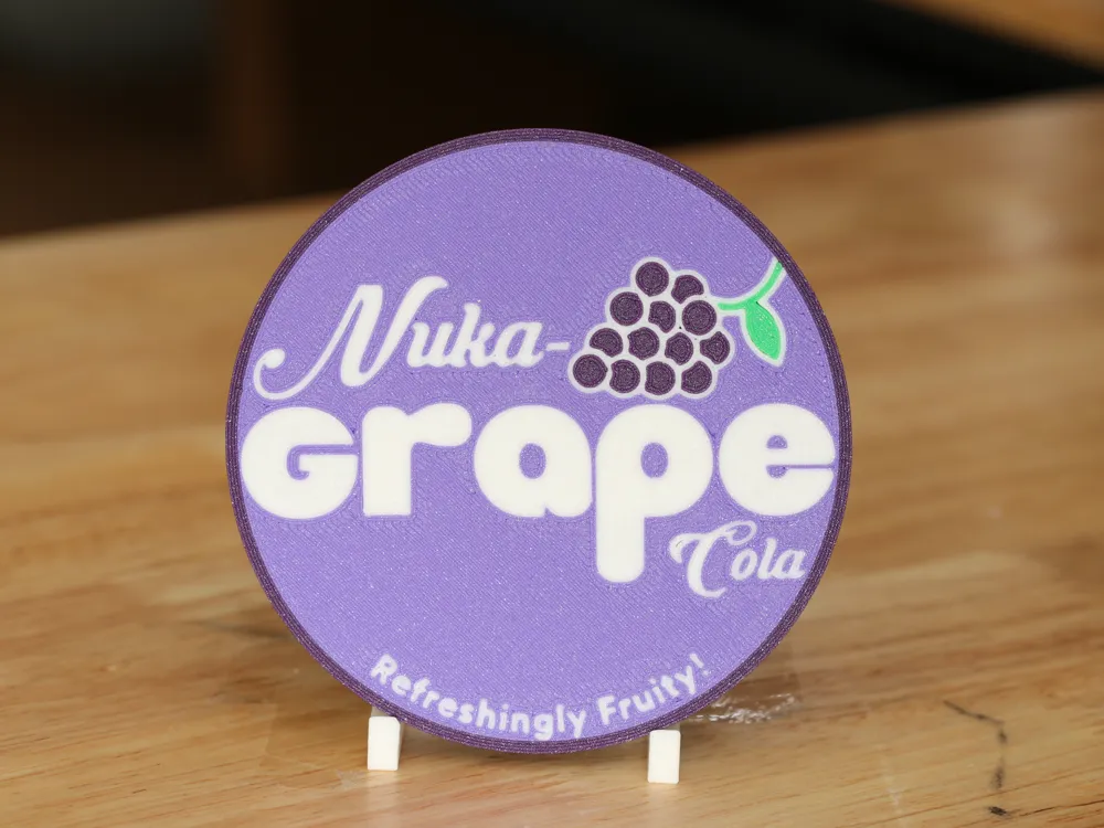 Nuka Cola Grape Fallout Video Game Round Coaster by The 3D Print Smiths ...