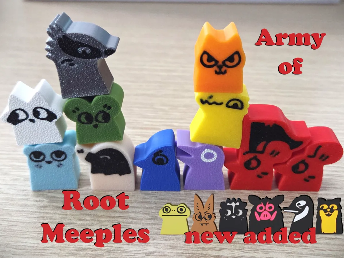 Root Board Game Meeples (Units) - Free 3D Print Model - MakerWorld
