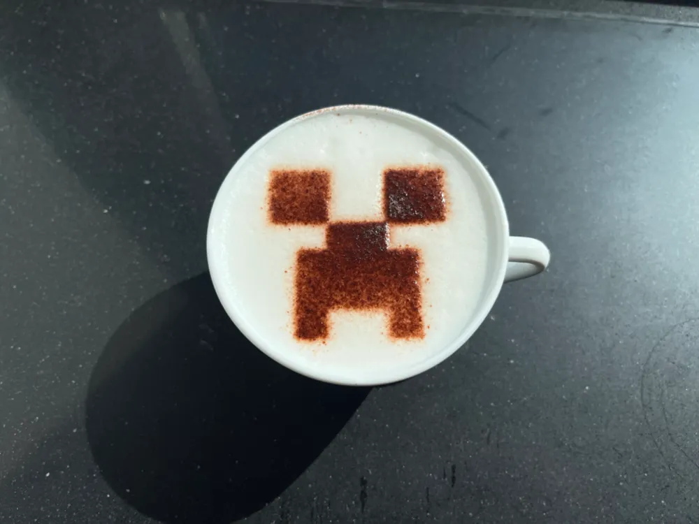 Cappuccino Latte Art Minecraft by Moon-extinguisher - MakerWorld