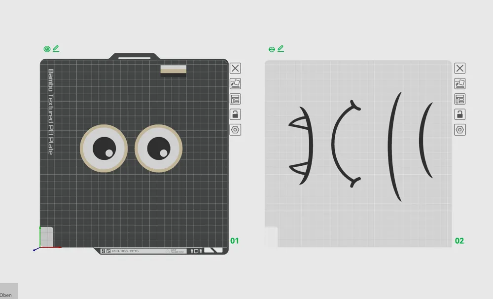 2D Cartoon Eyes with interchangeable mouths by Rintin MakerWorld ...