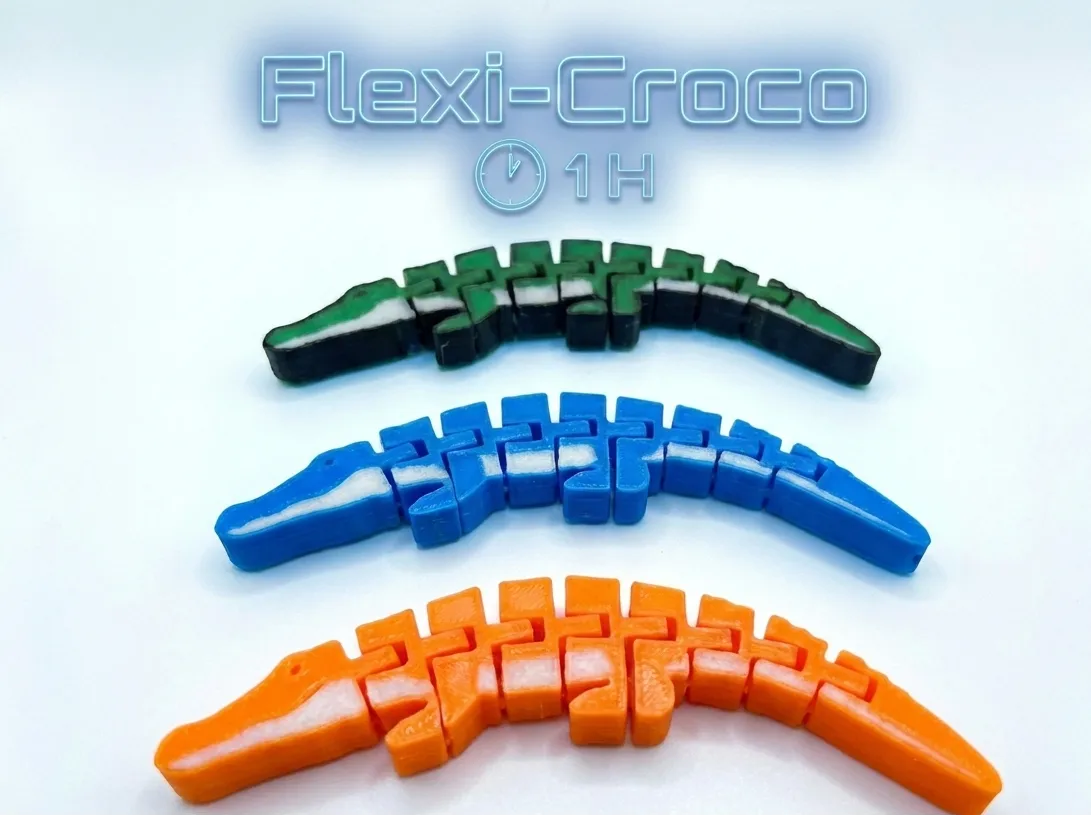 SCHNELLES FLEXI KROKODIL - 1H Druck - Gelenkiges Fidget – Kostenloses ...