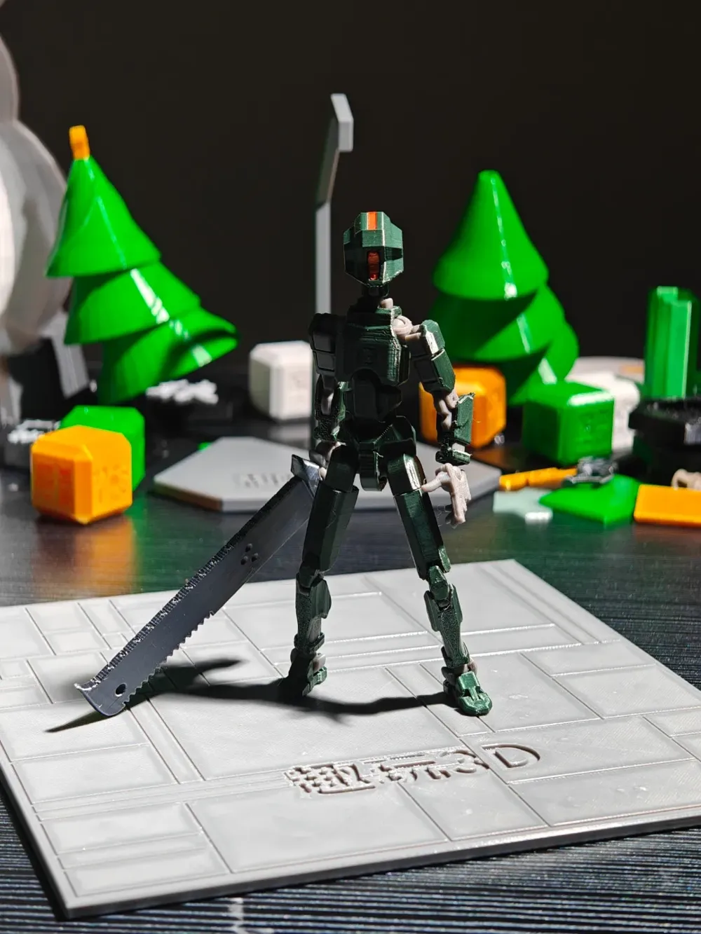 200*200mm Cyberpunk Style Miniature Model Universal Display Base by 腾云驾雾陈先森 - MakerWorld