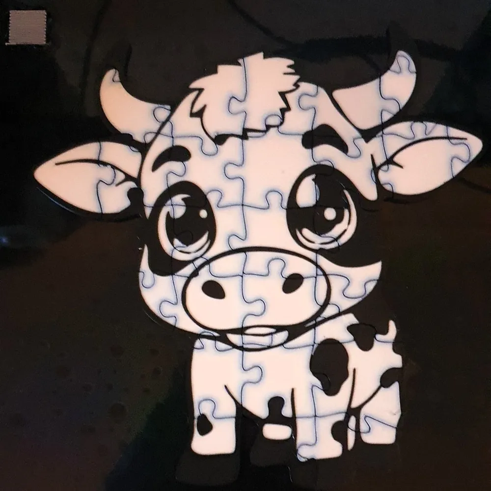 Cow jigsaw puzzle - Free 3D Print Model - MakerWorld