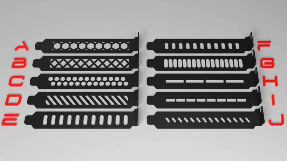 PCI/PCI-E Slot Covers - 10 Designs by Vector3dArt MakerWorld: Download ...