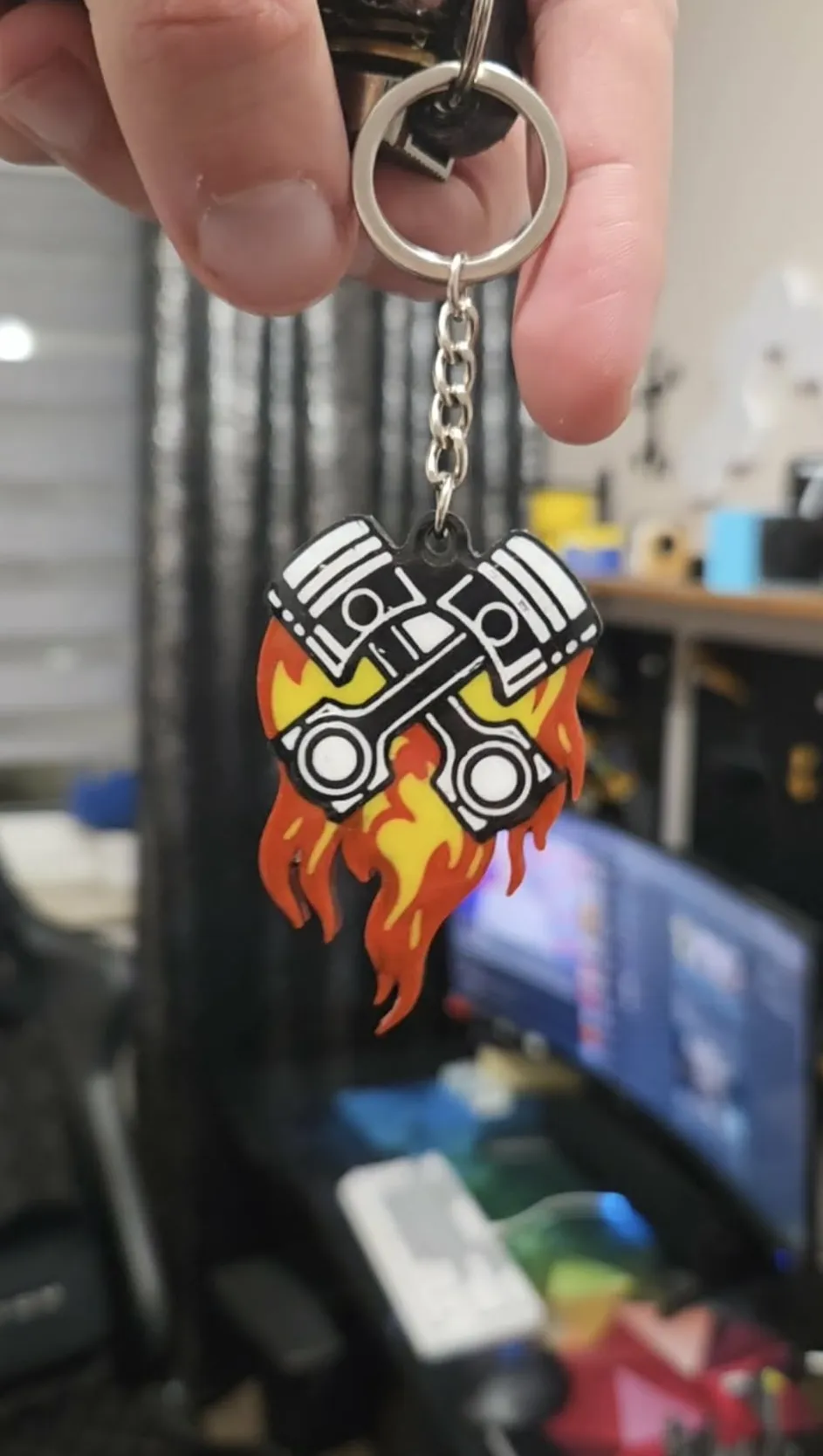 Schlüsselanhänger Gekreuzte Kolben (Motor / Tuning-Stil) – Kostenloses ...