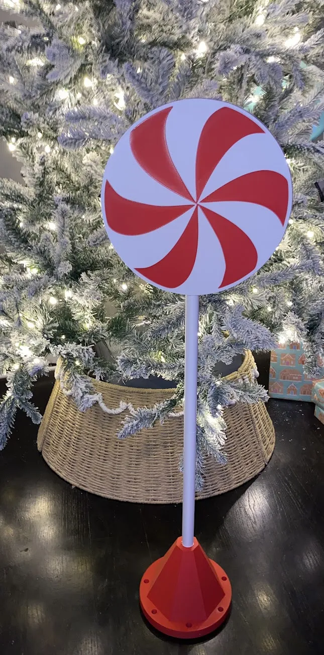 peppermint lollipop stand by Enova 3D MakerWorld: Download Free 3D Models