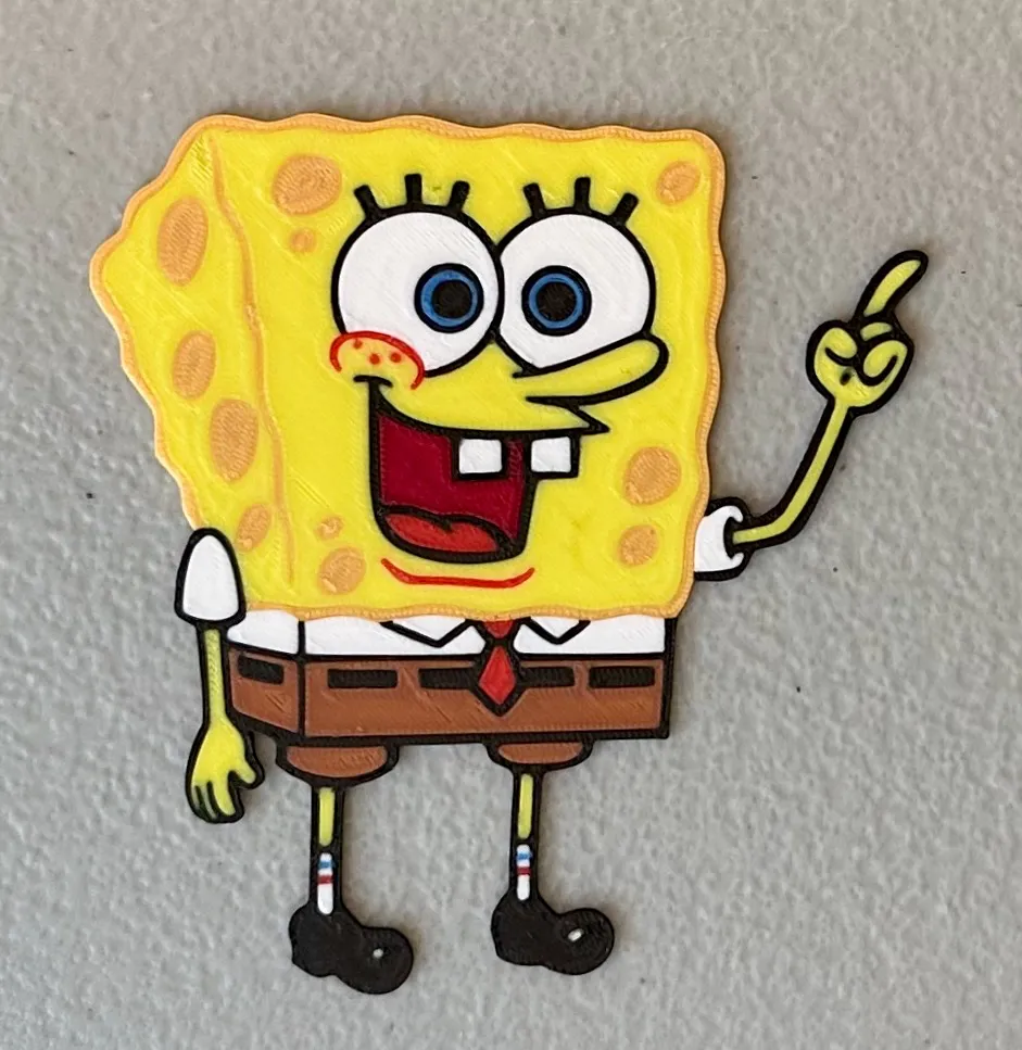 Multicolor Sponge Bob Magnet by wotfan - MakerWorld
