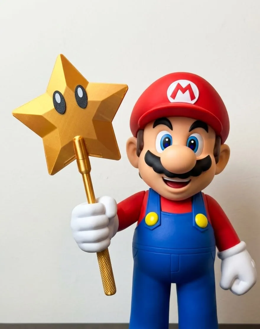 Super Mario Credit Card Magic Wand - Free 3D Print Model - MakerWorld