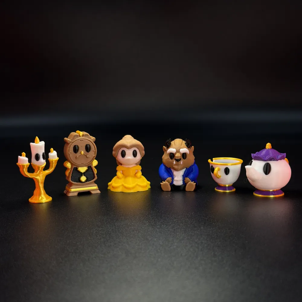 Beauty & the beast mini figures - Free 3D Print Model - MakerWorld