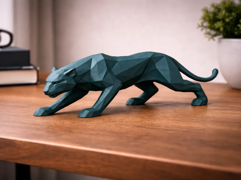 Low-Poly Panther - Free 3D Print Model - MakerWorld