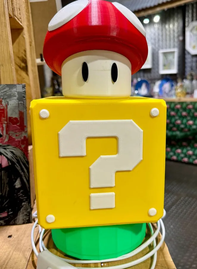 Mario Block Light with Mushroom by Printedmagic3dMakerWorld: Download ...