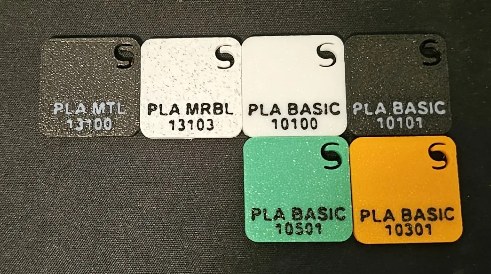 Bambu Color Swatch with Text and Color Code by schinkenwurfel - MakerWorld