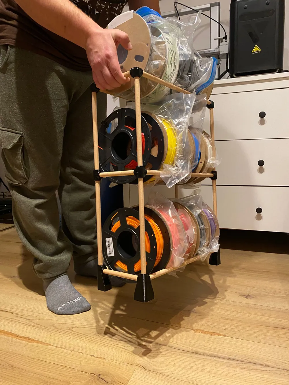 DIY Filament spool storage rack / shelf - Free 3D Print Model - MakerWorld
