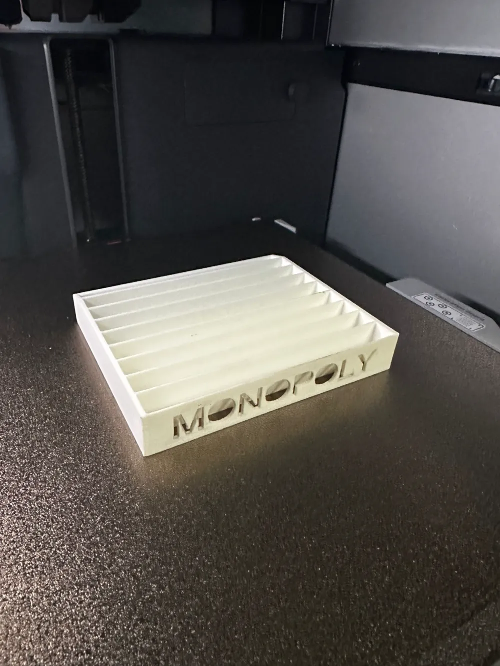 printed with 0.2mm Layer printed with supports to hold the letters ...