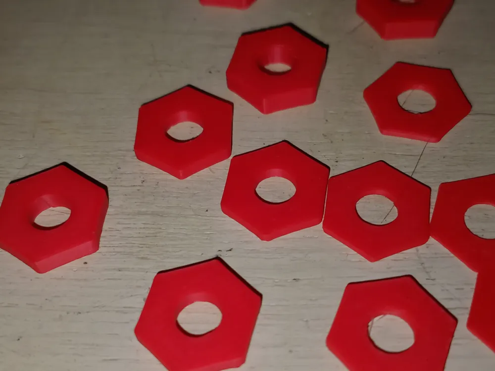 RC Car Wheel HEX Shims 0.5mm to 3mm by user_340552603 - MakerWorld