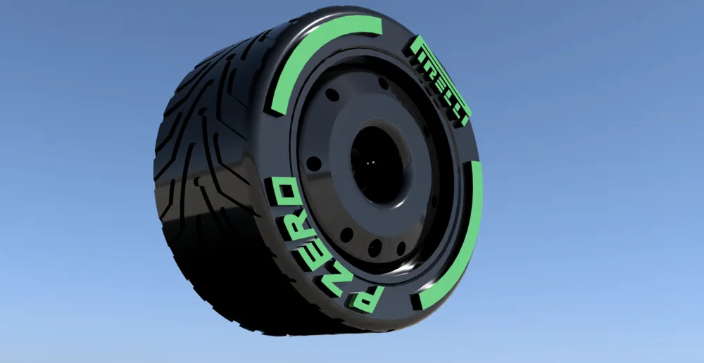 Intermediate Wet Pirelli F1 Tire Keychain by f1dude - MakerWorld