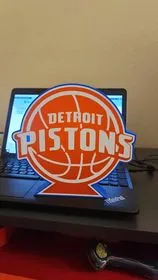 detroit pistons light box - Free 3D Print Model - MakerWorld