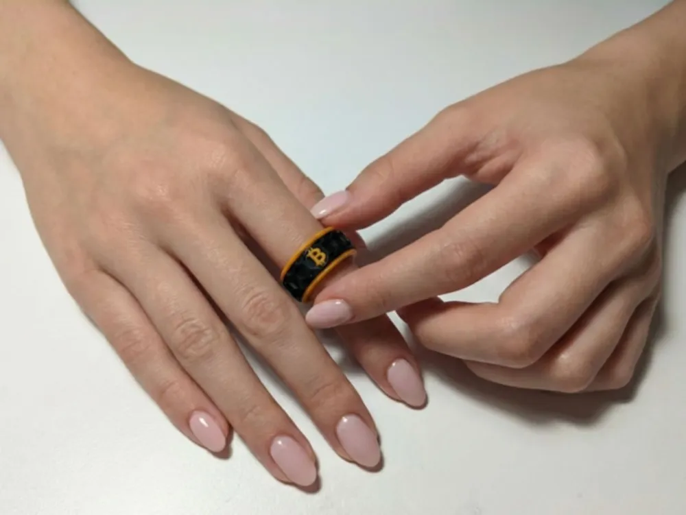 Bitcoin Fidget Ring – rotatable ring - Free 3D Print Model - MakerWorld