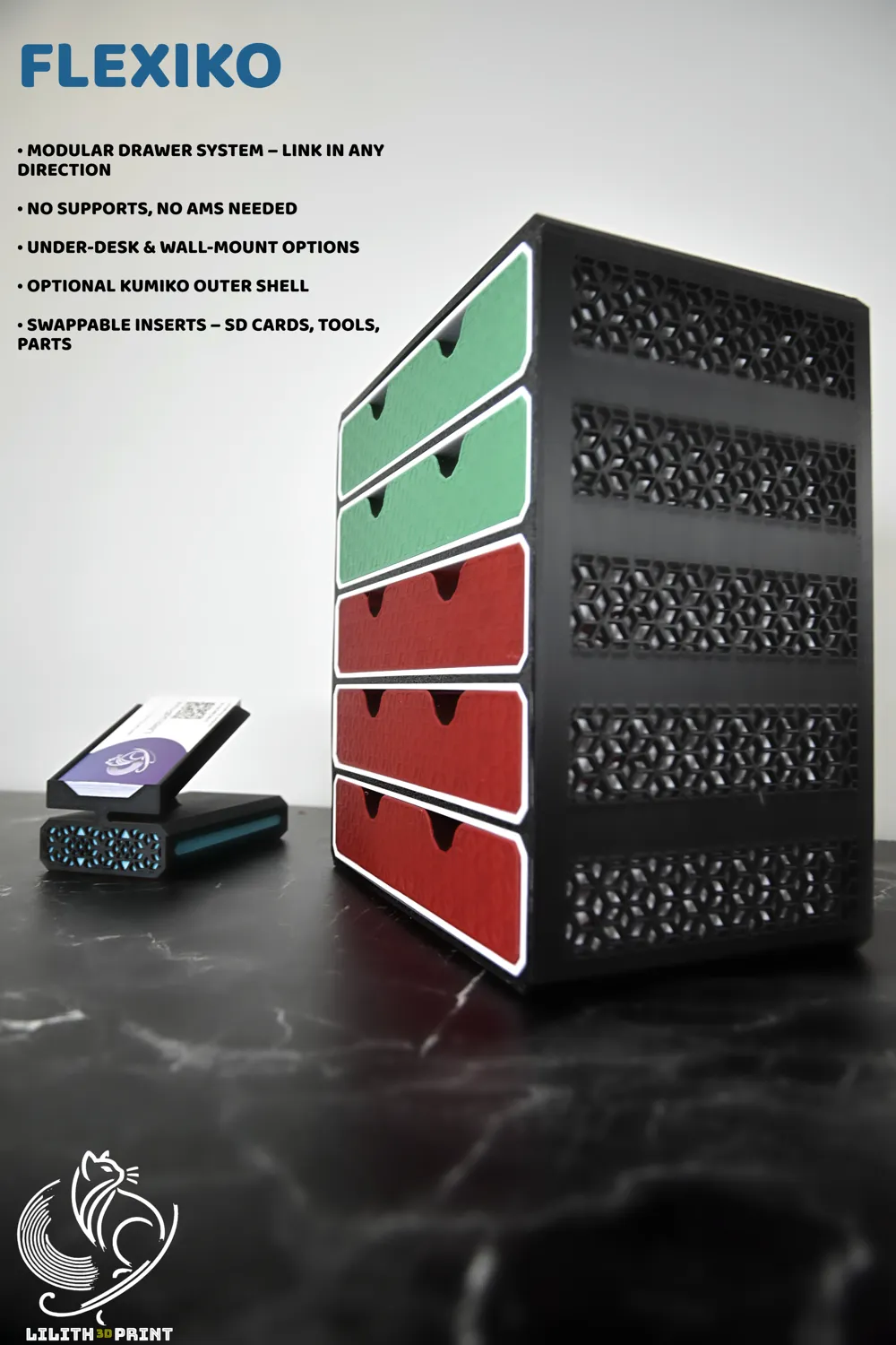 FLEXIKO Modular Drawer System by Lilith3dPrint MakerWorld: Download Free 3D Models