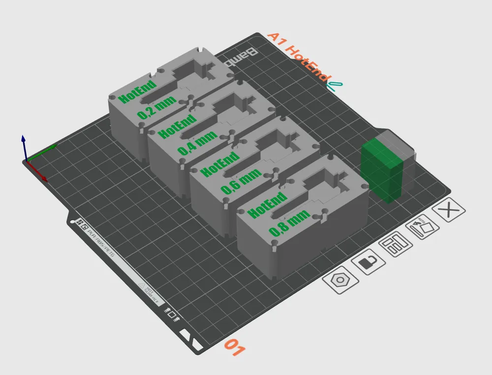 MMSS 1x2 Module - A1 Hotend by Jorge Rui - MakerWorld
