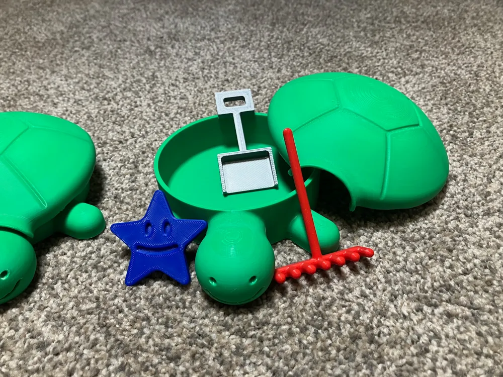 Turtle Sandbox With Accessories - Free 3D Print Model - MakerWorld
