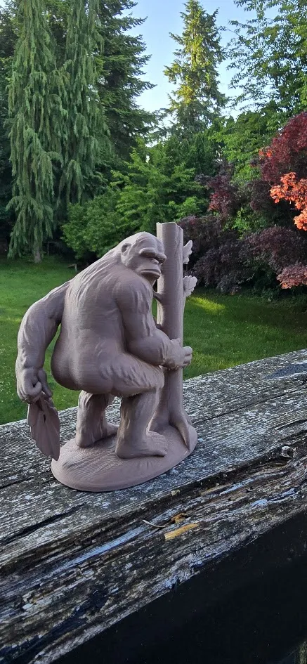 Sasquatch and tree - Free 3D Print Model - MakerWorld