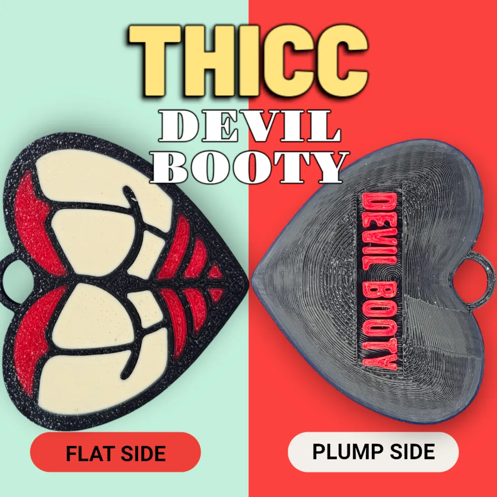 THICC Devil Booty Heart Butt Pendant by NoProblem MakerWorld: Download ...