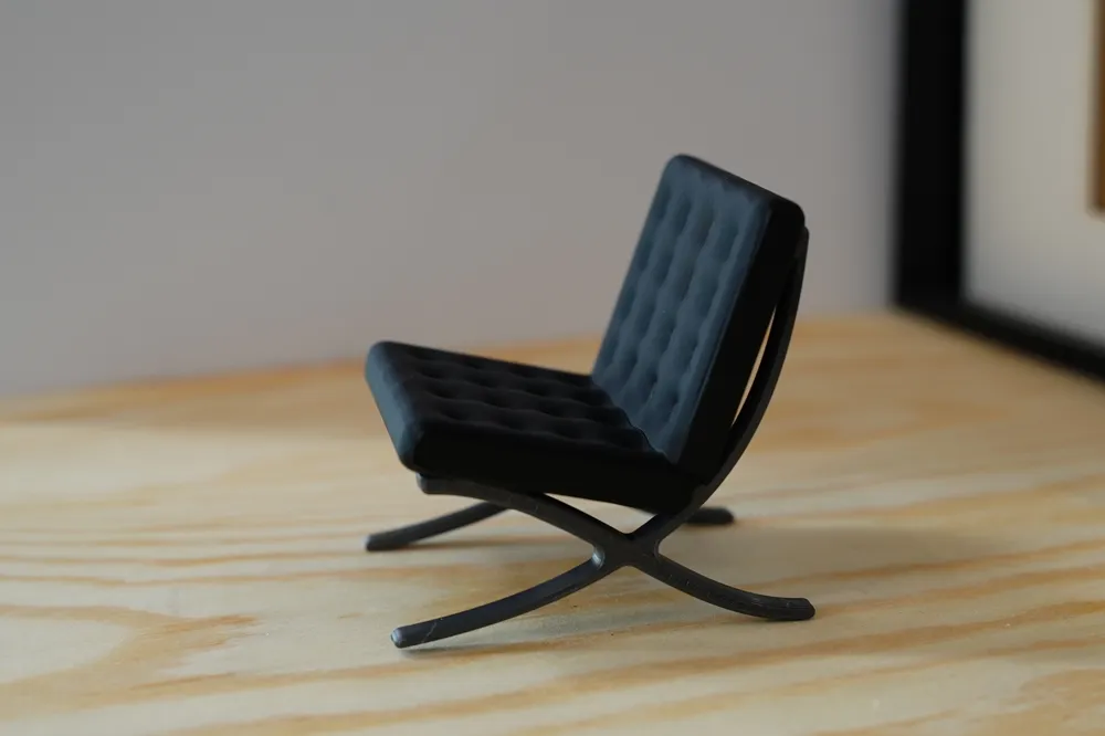Mini Lounge Chair Inspired by Barcelona Chair - Free 3D Print Model ...