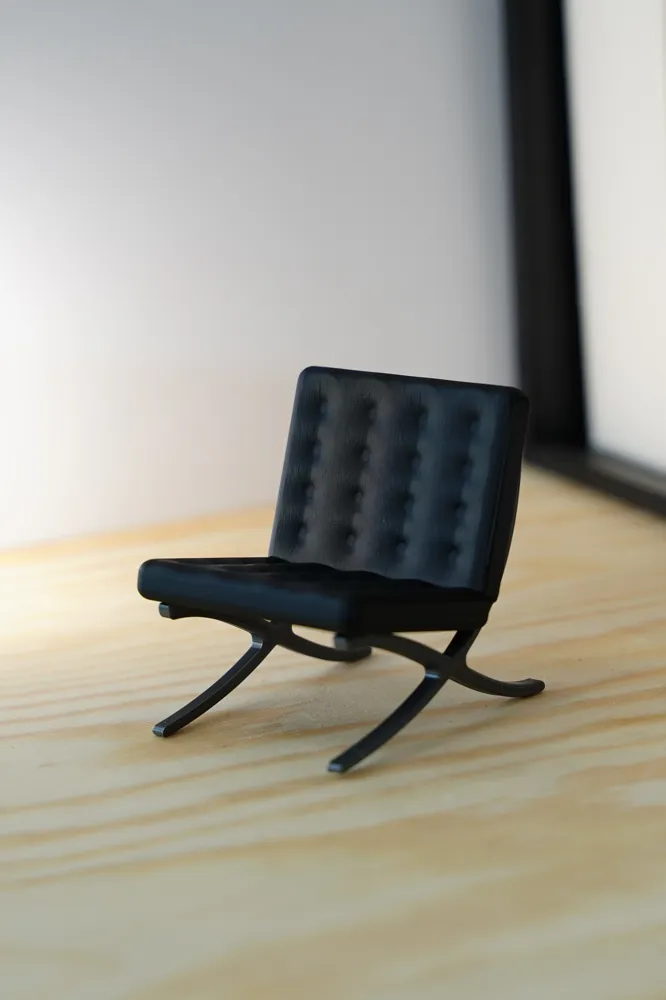 Mini Lounge Chair Inspired by Barcelona Chair - Free 3D Print Model ...