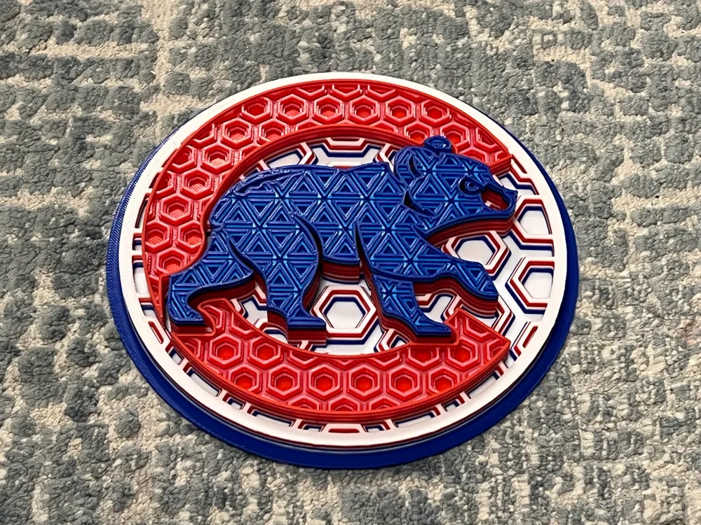 Chicago Cubs Current Cubby Bear Dimensional Mosaic - Free 3D Print ...