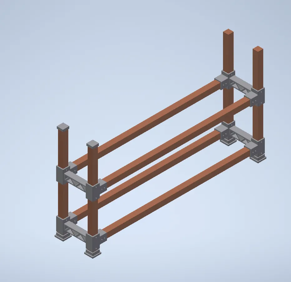 Filament rack wooden beam 30x30 mm - Free 3D Print Model - MakerWorld